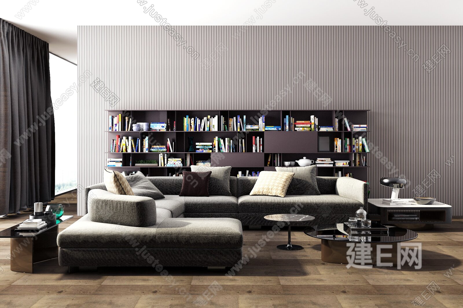 Piliform 沙发茶几组合3d模型下载[ID:106448069]_建e网3d模型