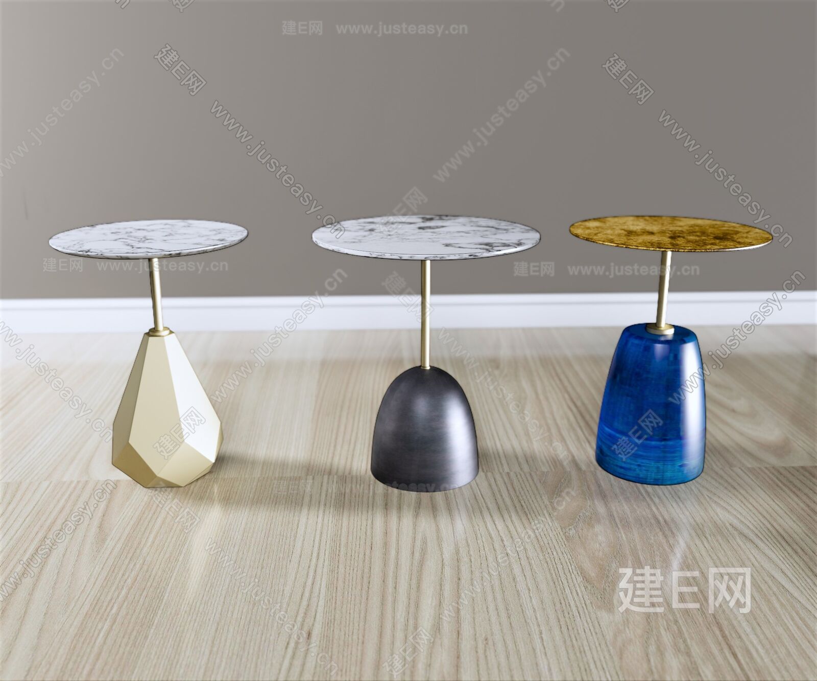 现代轻奢圆几组合 Sketchup模型 Sketchup模型库 建e室内设计网