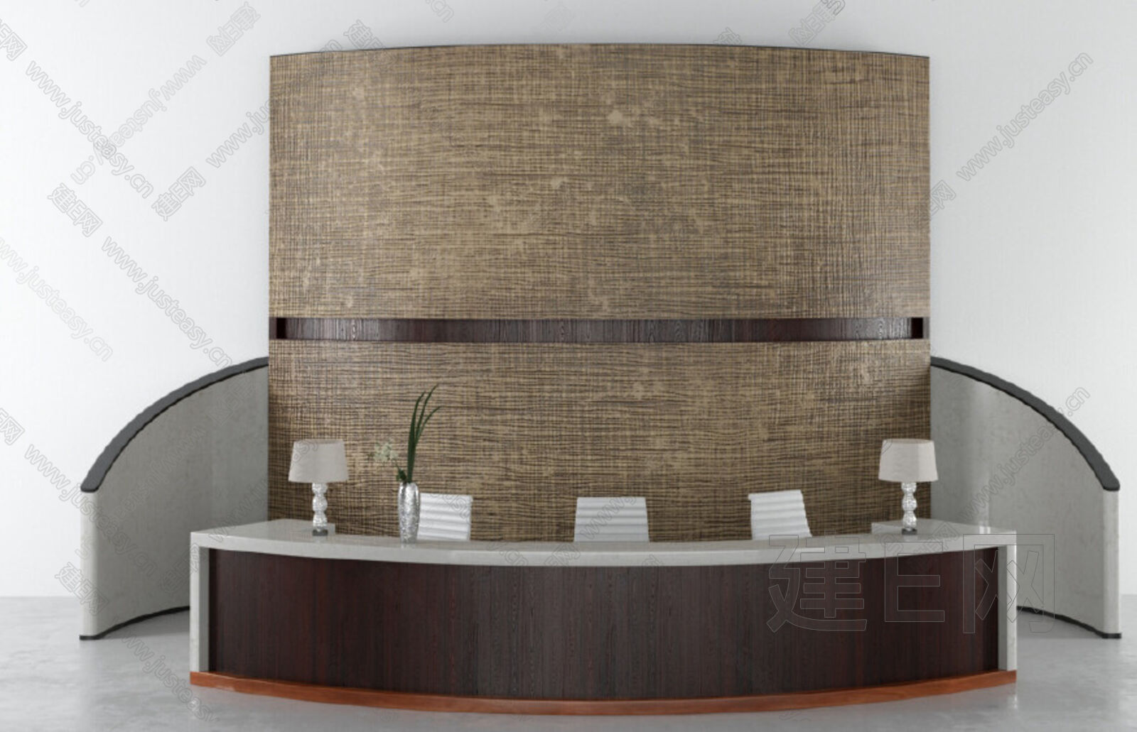 现代服务台-sketchup模型_sketchup模型库_建E室内设计网!