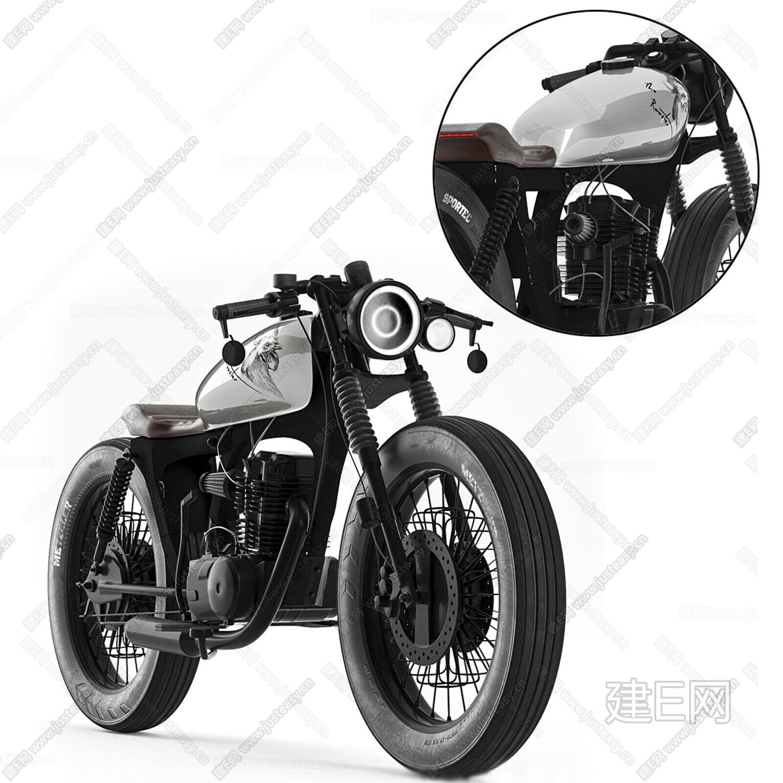 【现代摩托车3d模型】建e网现代摩托车3d模型下载 Id112741346 打造3d现代摩托车模型免费下载平台