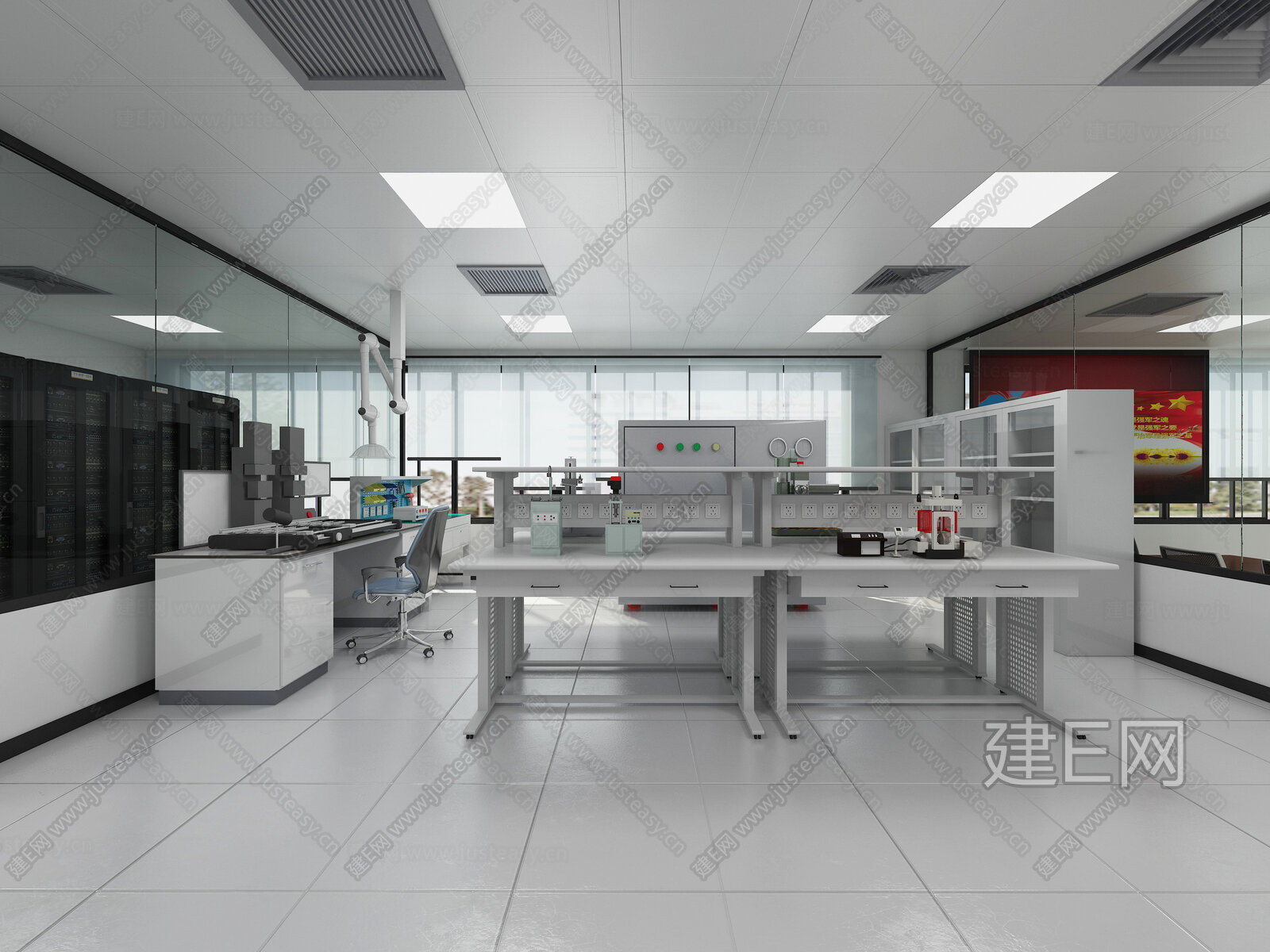 【现代实验室3d模型】建e网现代实验室3d模型下载 Id101207152 打造3d现代实验室模型免费下载平台
