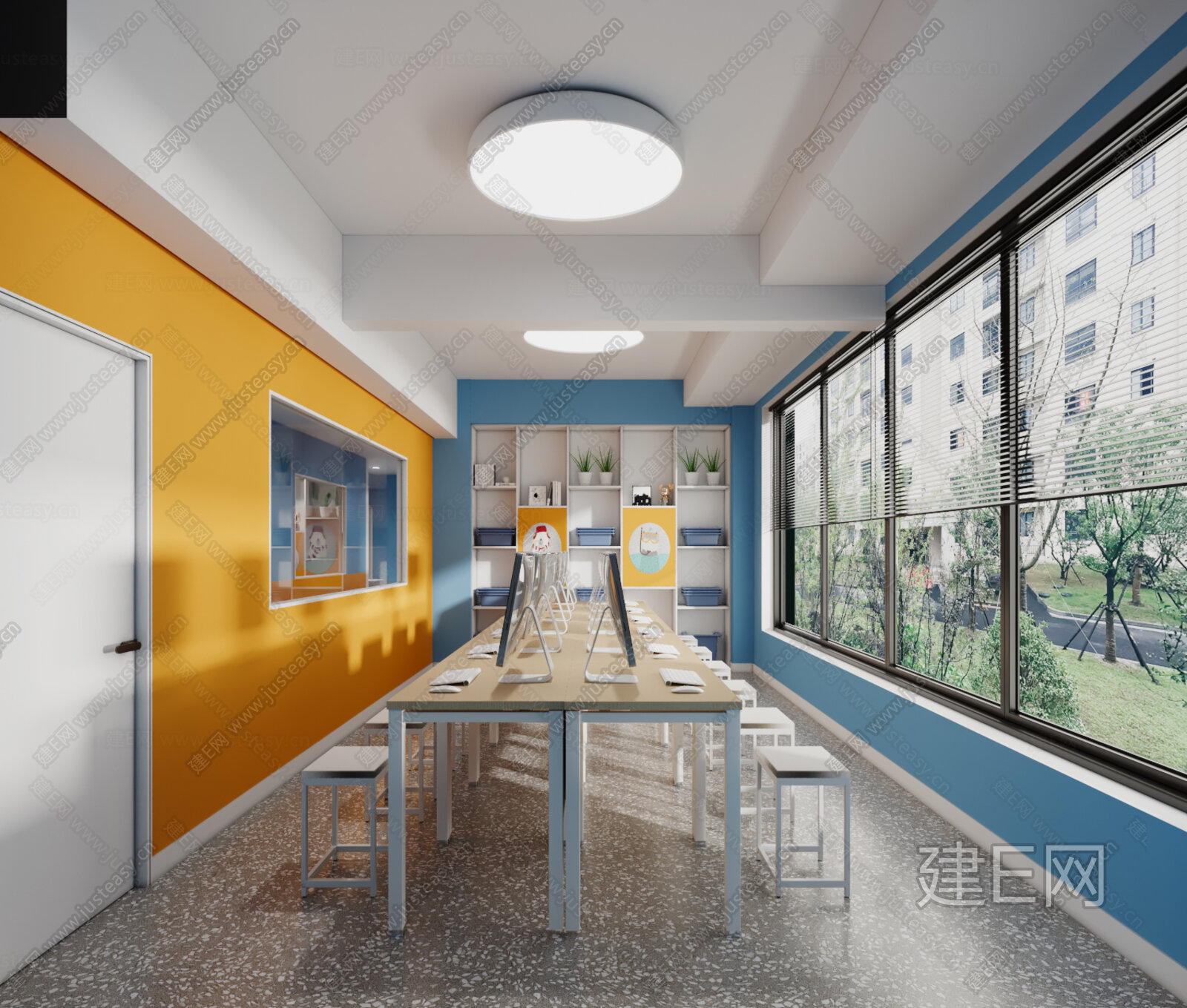 【现代教室3d模型】建e网现代教室3d模型下载 Id103697636 打造3d现代教室模型免费下载平台