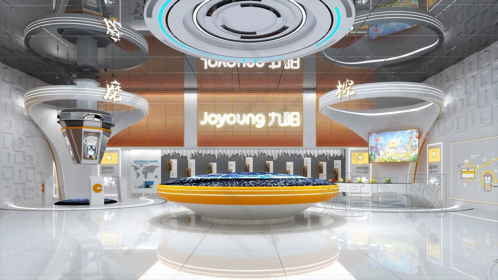 【现代科技展厅3d模型】建e网现代科技展厅3d模型下载 Id107957872 打造3d现代科技展厅模型免费下载平台