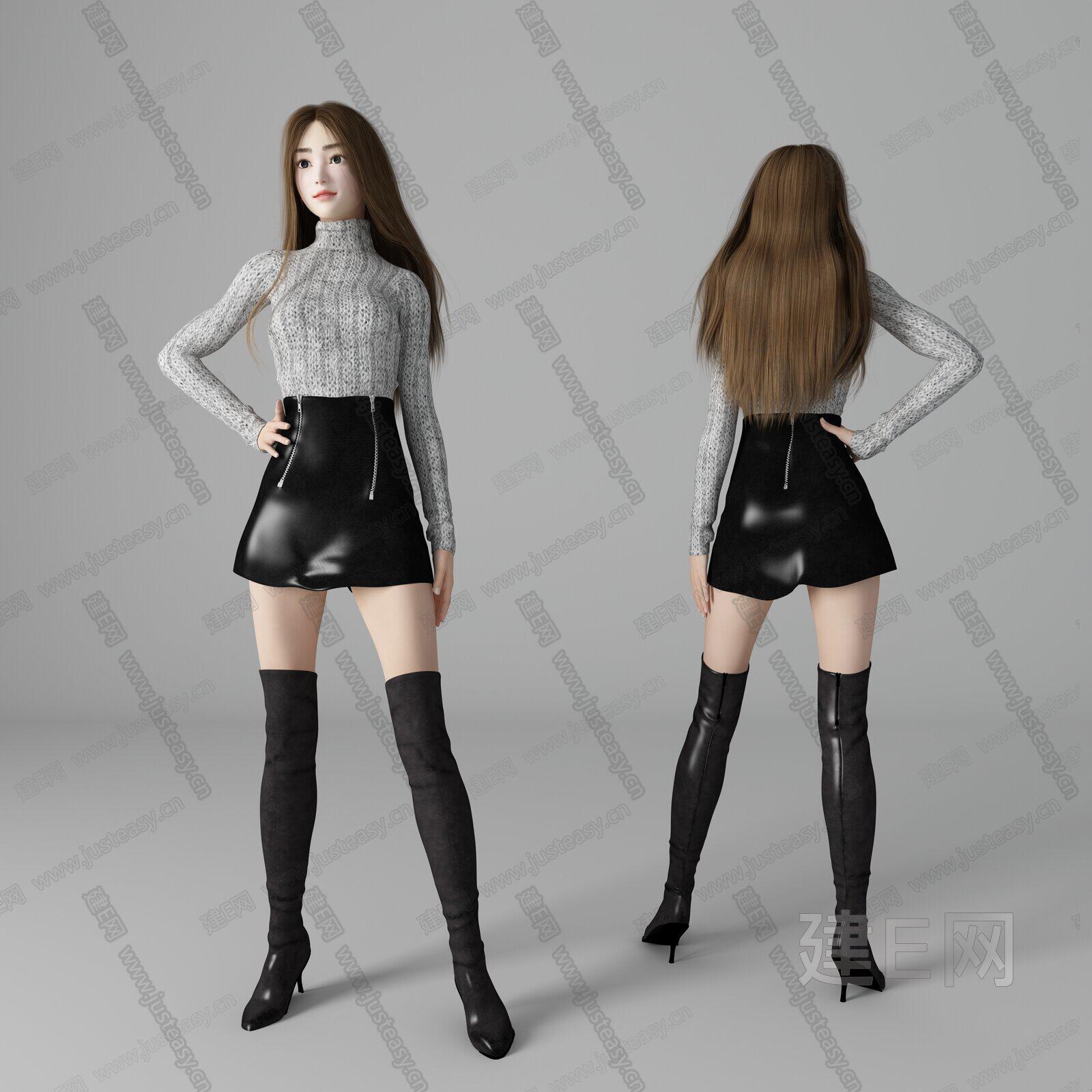 【现代女性人物3d模型】建e网现代女性人物3d模型下载 Id115953353 打造3d现代女性人物模型免费下载平台
