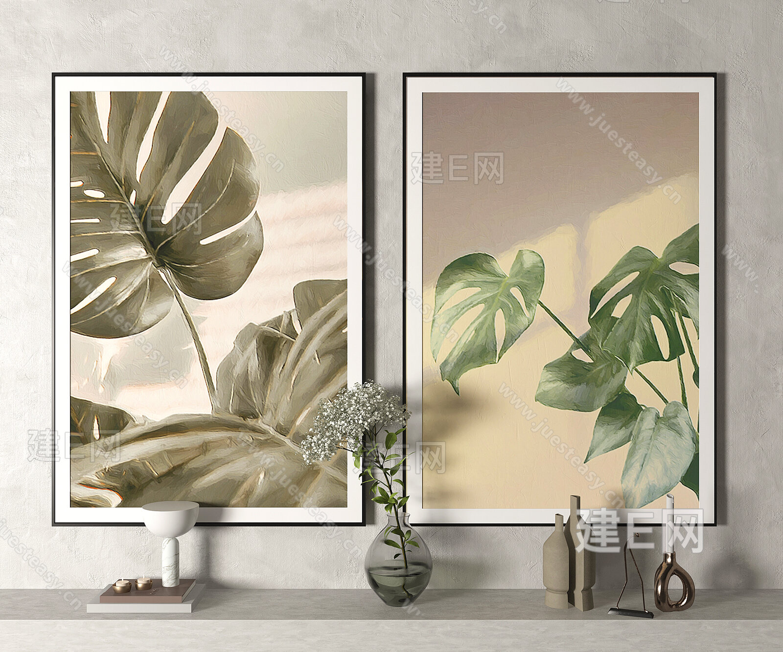【现代植物装饰画3d模型】建e网现代植物装饰画3d模型下载 Id116477490 打造3d现代植物装饰画模型免费下载平台