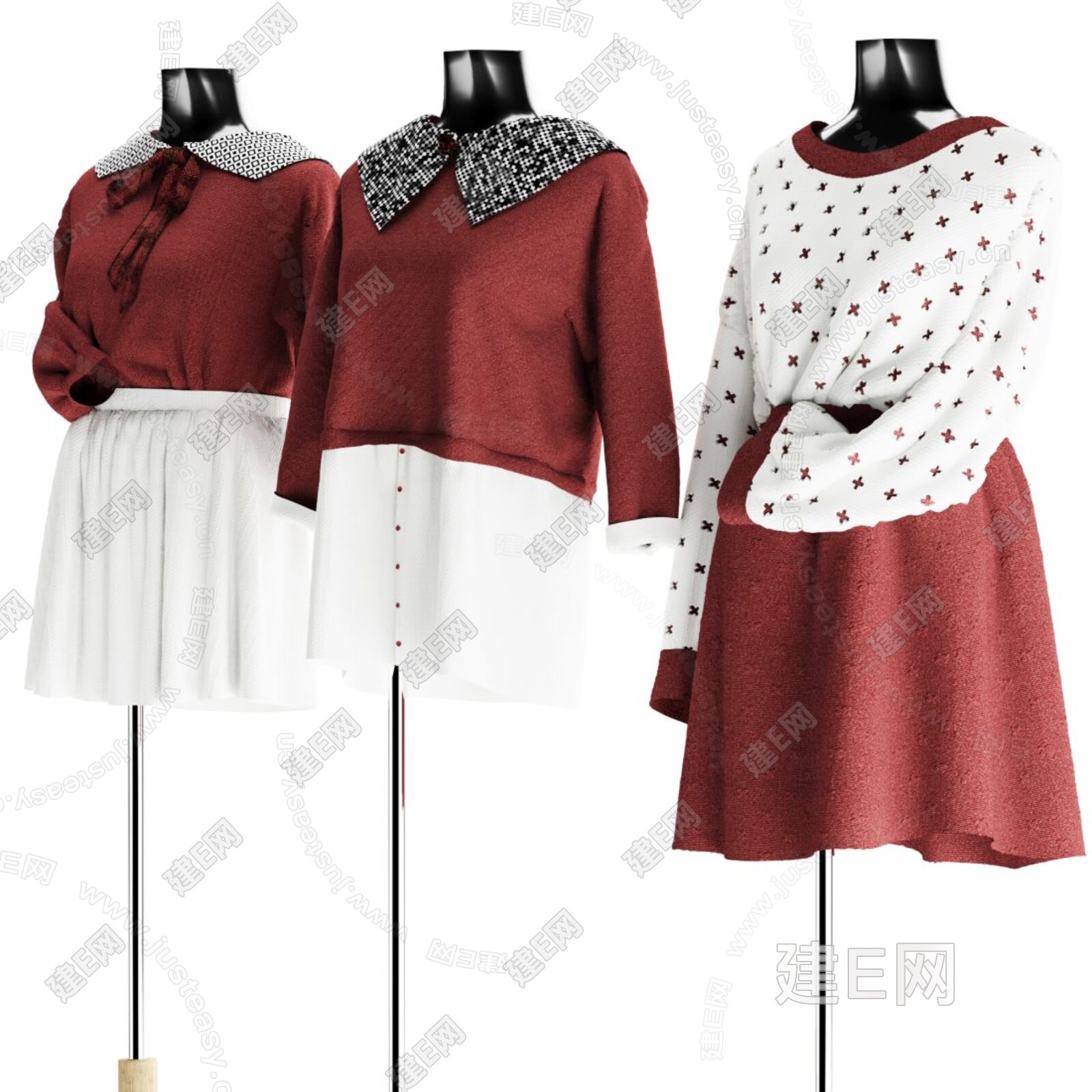 【现代服装模特3d模型】建e网现代服装模特3d模型下载 Id112938665 打造3d现代服装模特模型免费下载平台