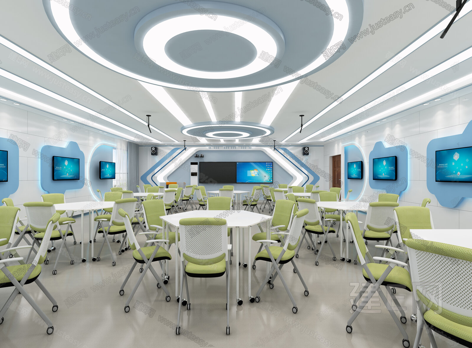 【现代教室3d模型】建e网现代教室3d模型下载 Id112872963 打造3d现代教室模型免费下载平台