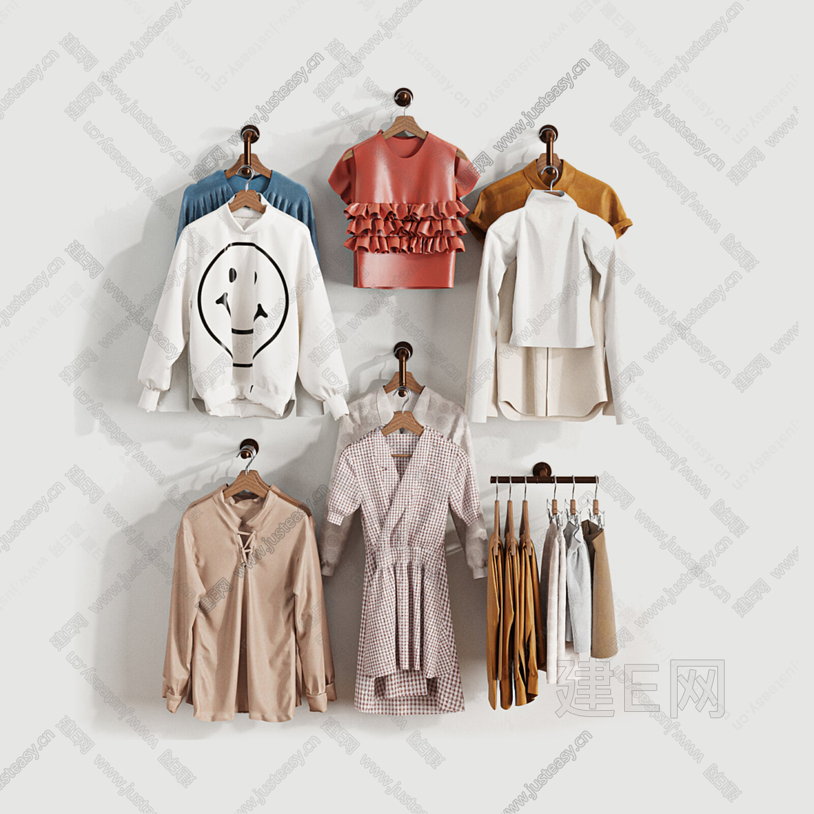 【现代衣服3d模型】建e网现代衣服3d模型下载 Id106910183 打造3d现代衣服模型免费下载平台
