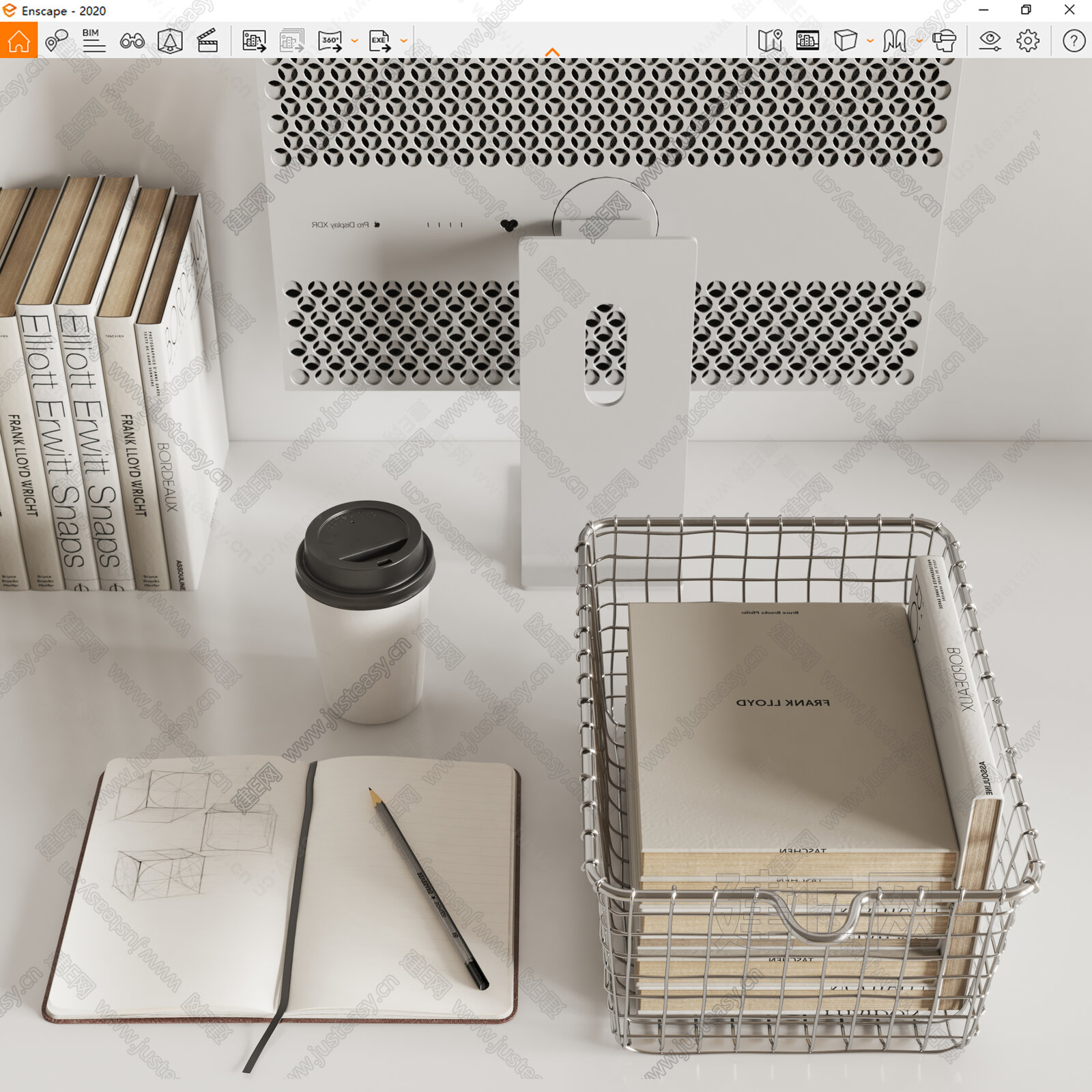 Schelbach 现代书本摆件模型SU模型下载[ID:110184223]_建e网su模型