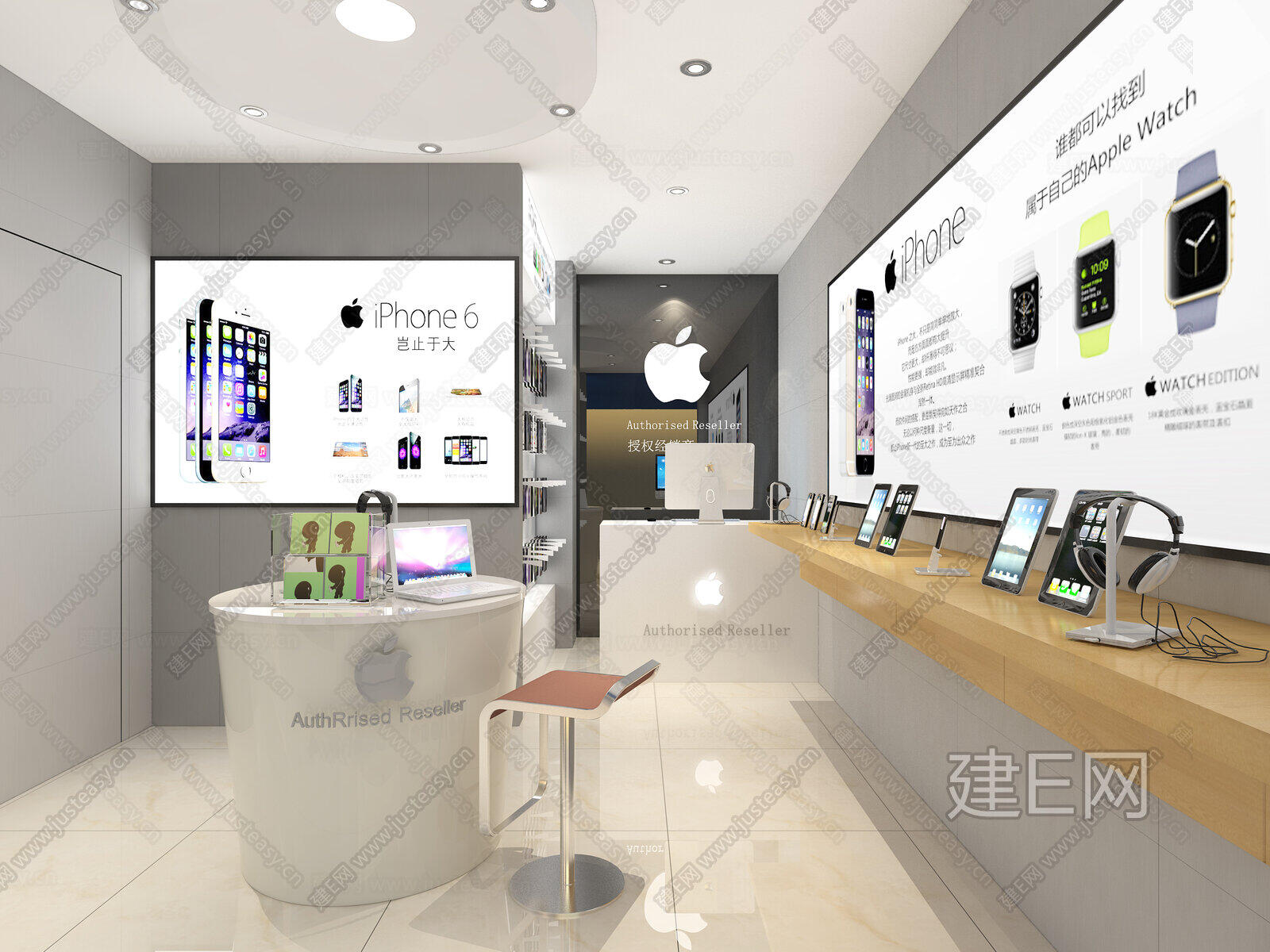 【现代苹果手机专卖店3d模型】建e网现代苹果手机专卖店3d模型下载 Id110121337 打造3d现代苹果手机专卖店模型免费下载平台