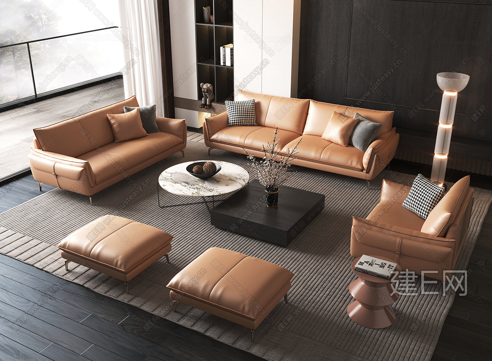 【现代沙发茶几组合3d模型】建e网现代沙发茶几组合3d模型下载 Id105205893 打造3d现代沙发茶几组合模型免费下载平台