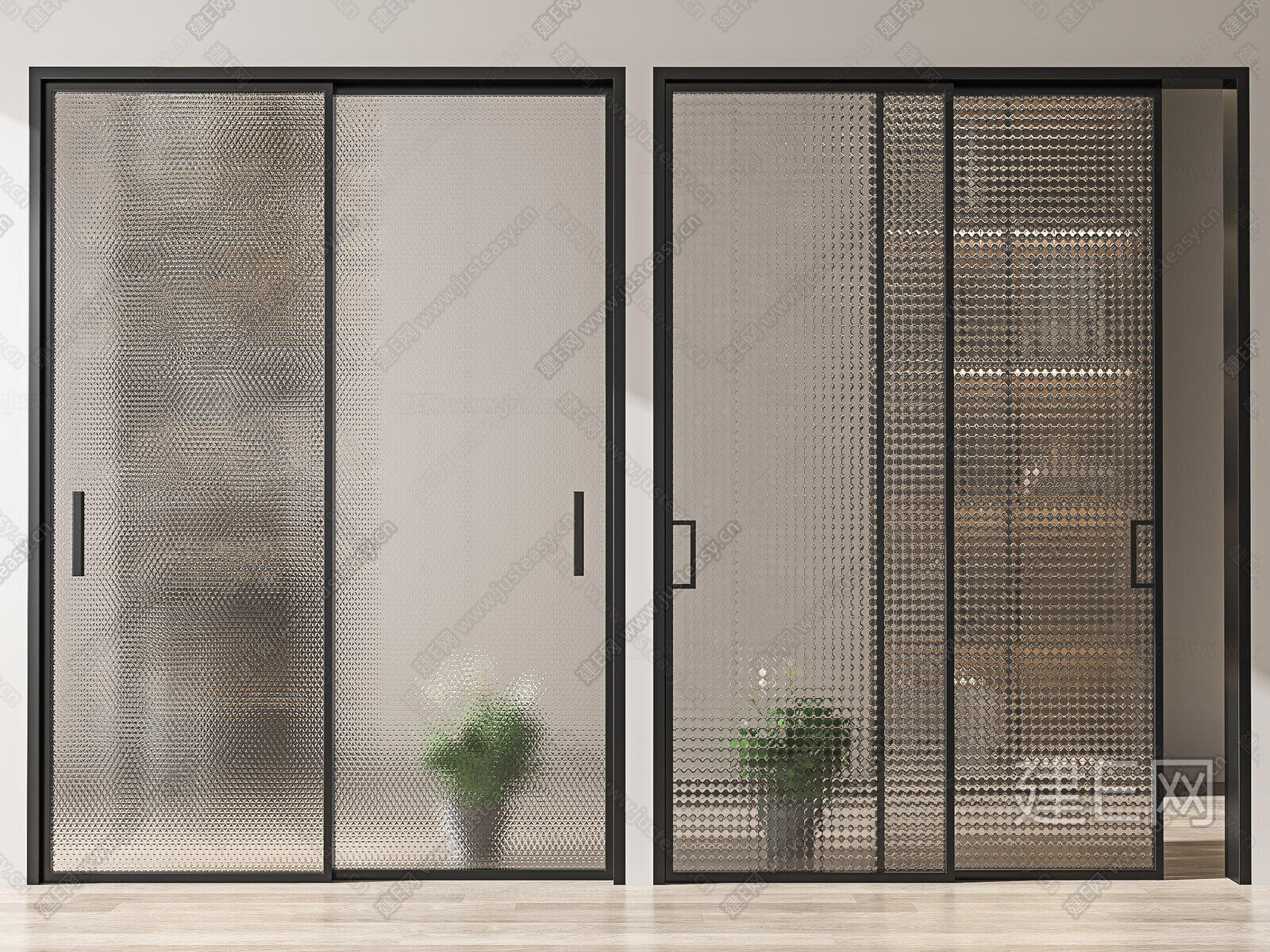 【现代玻璃移门3d模型】建e网现代玻璃移门3d模型下载 Id105336874 打造3d现代玻璃移门模型免费下载平台