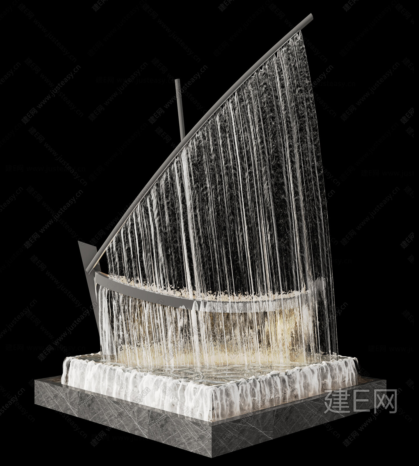 【现代造型喷泉3d模型】建e网现代造型喷泉3d模型下载 Id106647584 打造3d现代造型喷泉模型免费下载平台