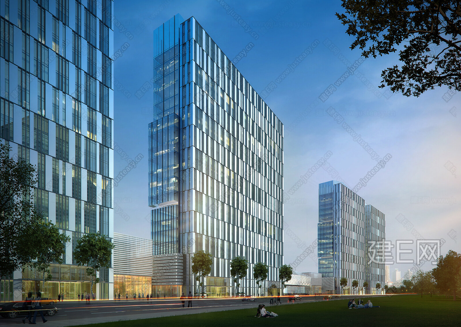 【现代办公楼3d模型】建e网现代办公楼3d模型下载 Id101732517 打造3d现代办公楼模型免费下载平台