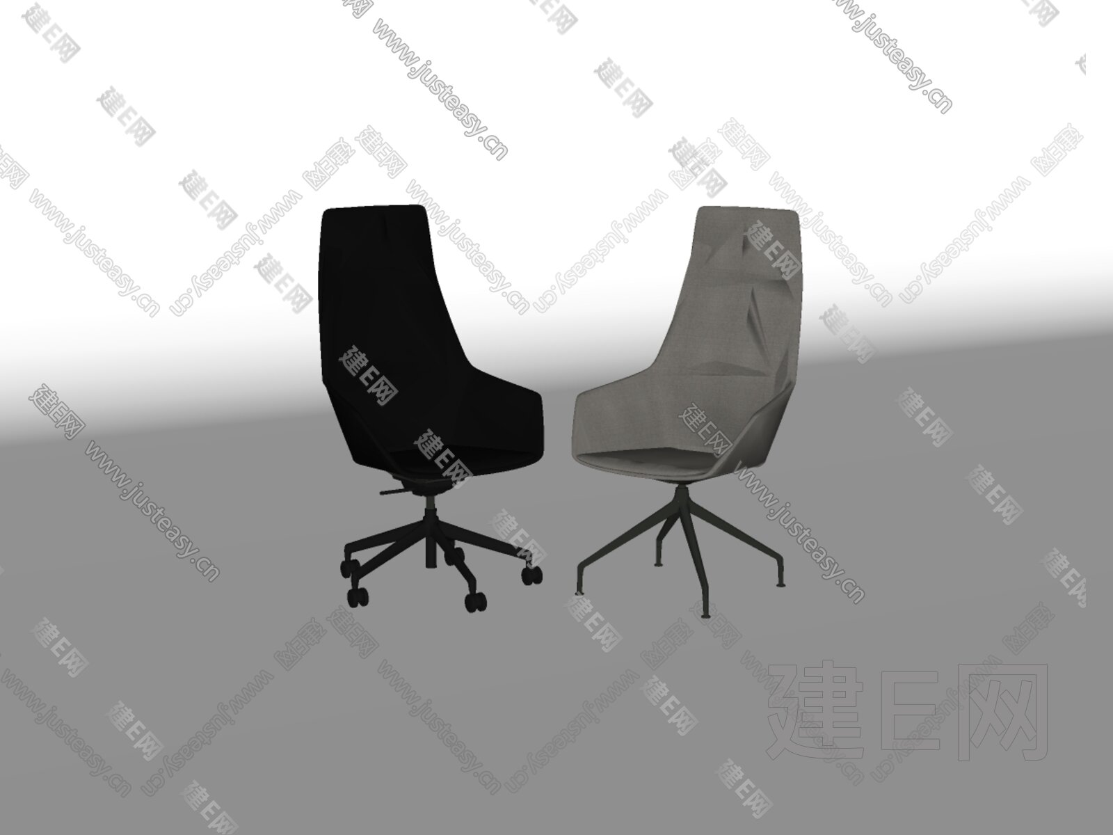 raysoft 现代办公椅模型SU模型下载[ID:108546370]_建E室内设计网