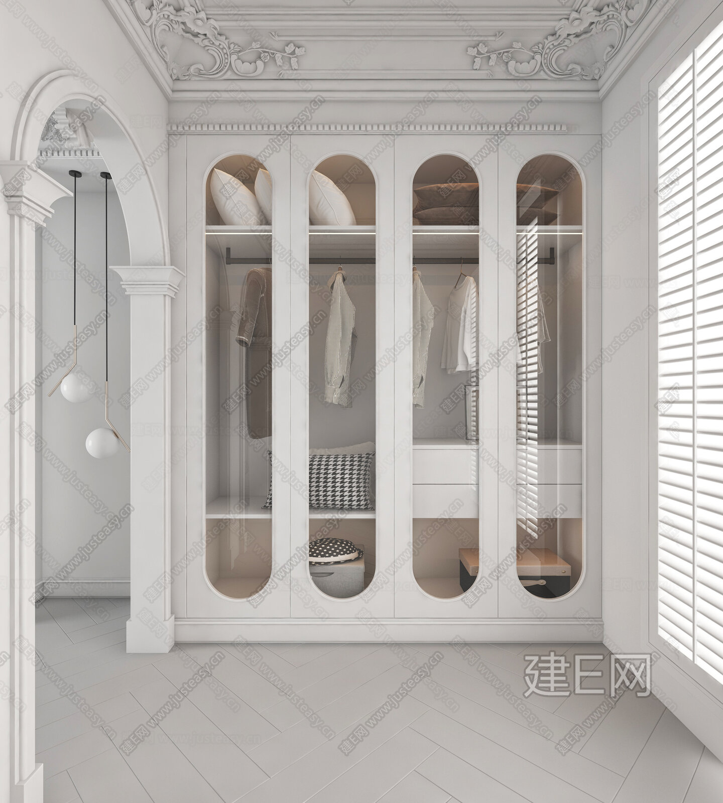 【法式衣柜3d模型】建e网法式衣柜3d模型下载 Id102912122 打造3d法式衣柜模型免费下载平台