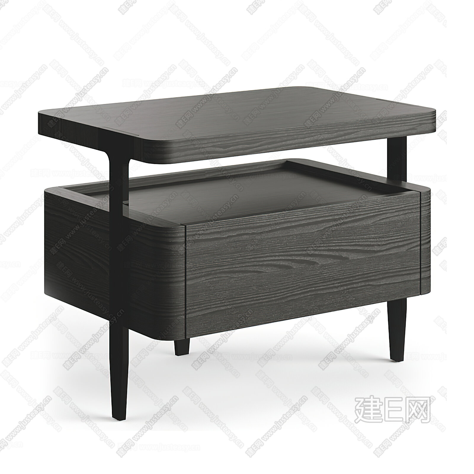 minotti 现代床头柜 实木模型SU模型下载[ID:109988144]_建e网su模型