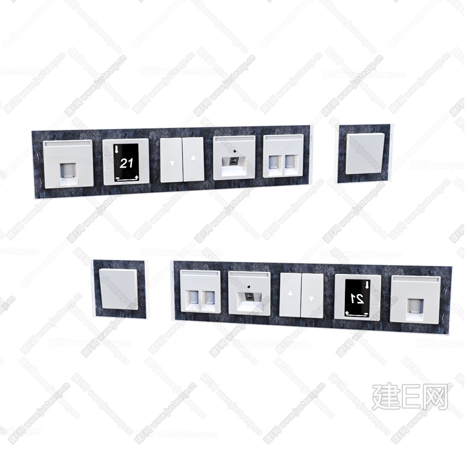 【socket 现代开关面板3d模型】建e网socket 现代开关面板3d模型下载 Id115757129 打造3dsocket 现代