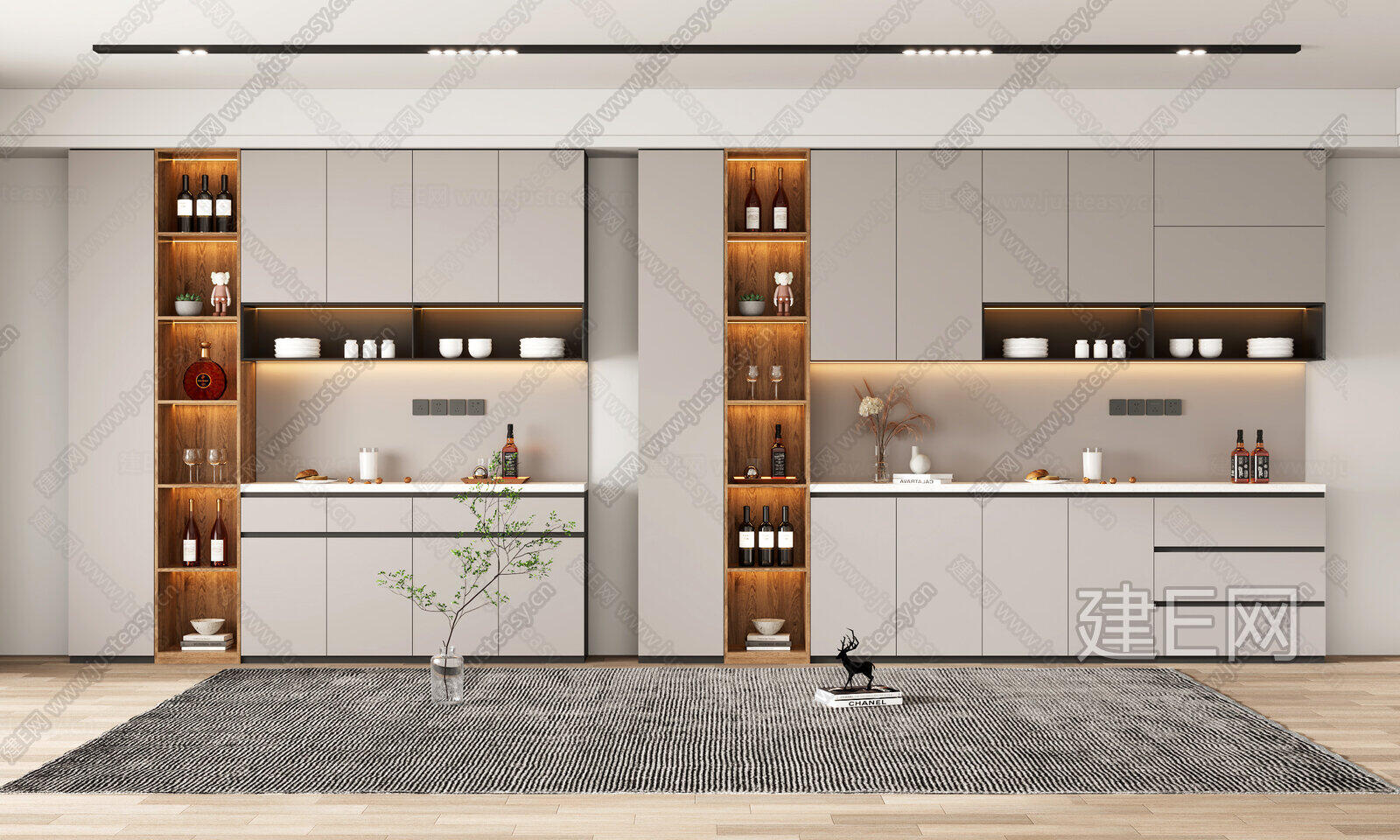 【现代酒柜3d模型】建e网现代酒柜3d模型下载 Id110186688 打造3d现代酒柜模型免费下载平台