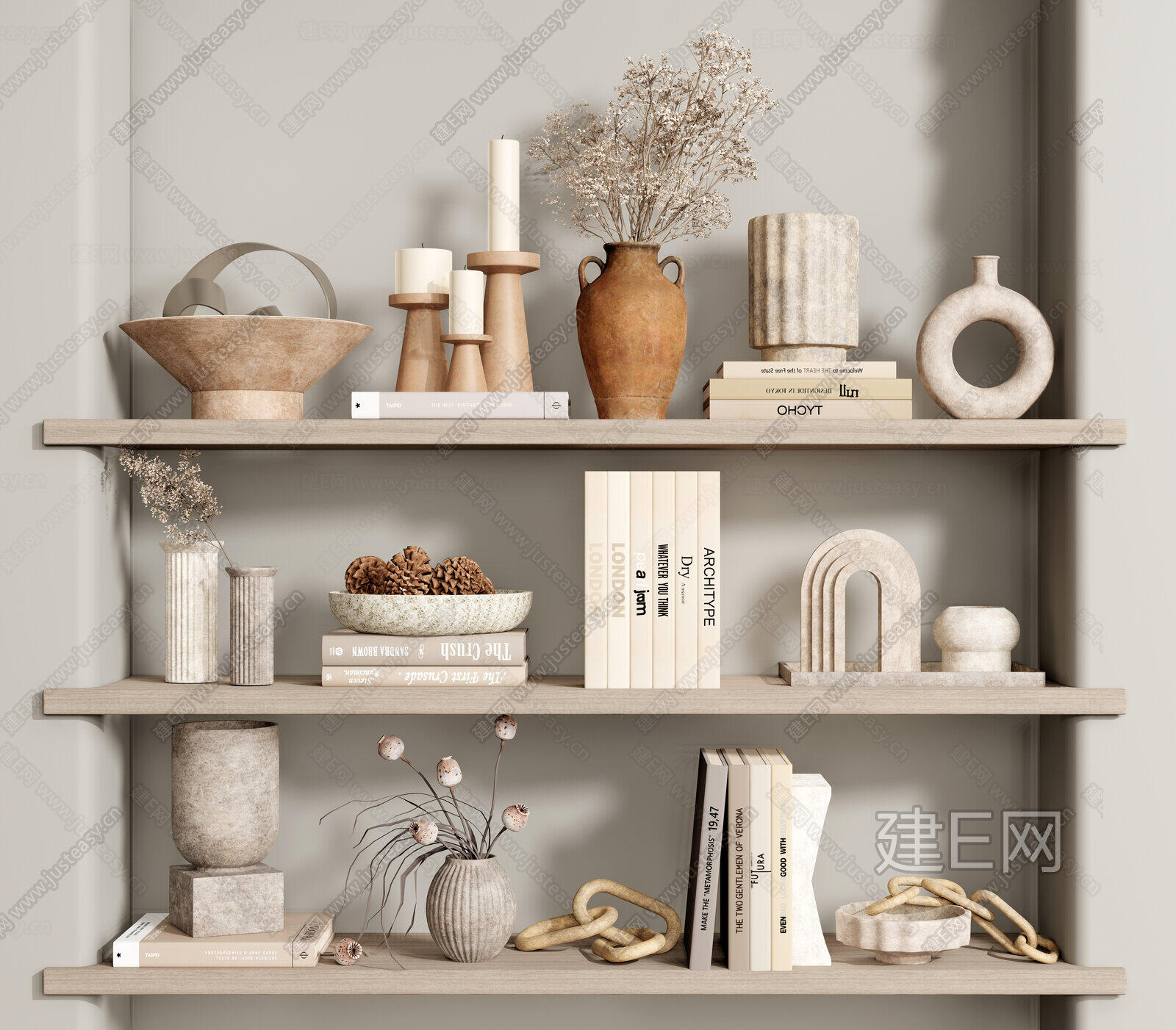 【侘寂风饰品摆件摆件组合陶罐器皿3d模型】建e网侘寂风饰品摆件摆件组合陶罐器皿3d模型下载 Id110710969 打造3d侘寂风饰品