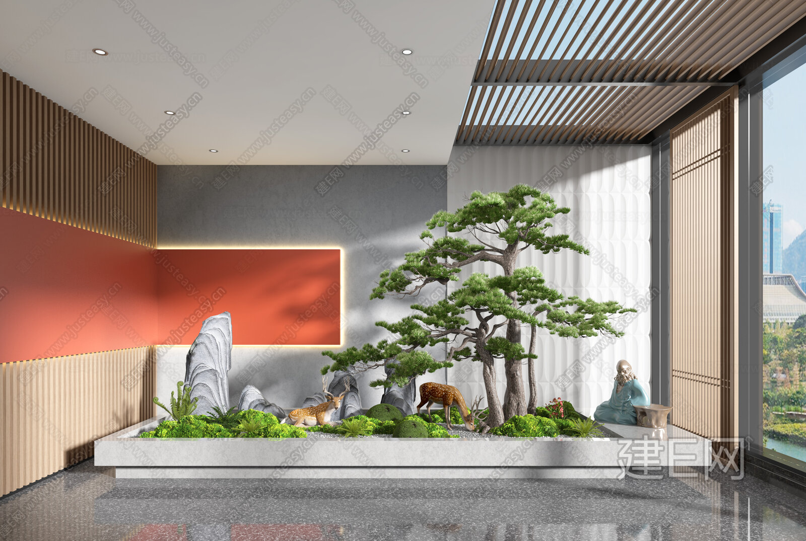 【现代室内造景3d模型】建e网现代室内造景3d模型下载 Id111824976 打造3d现代室内造景模型免费下载平台