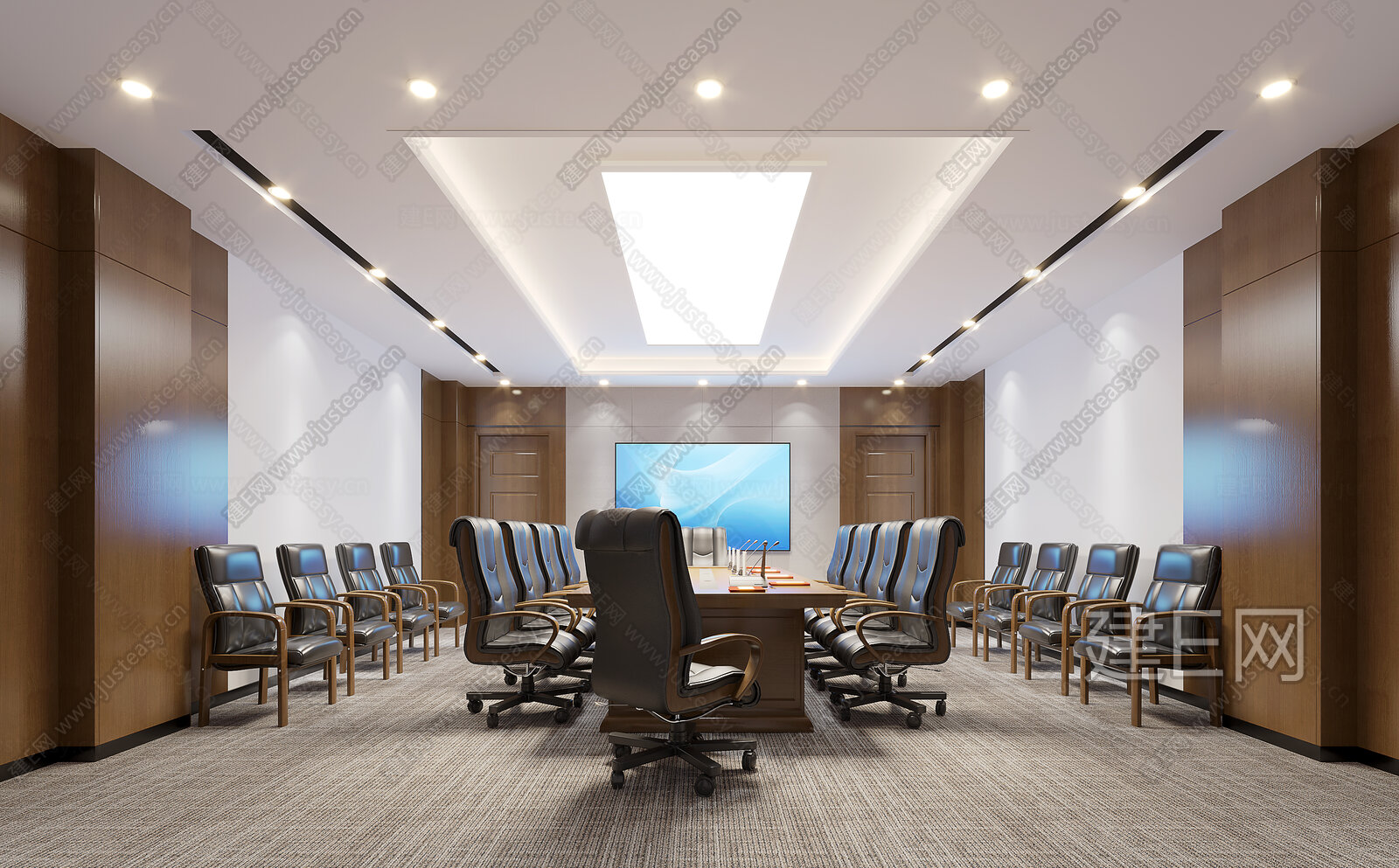 【现代会议室3d模型】建e网现代会议室3d模型下载 Id112480418 打造3d现代会议室模型免费下载平台