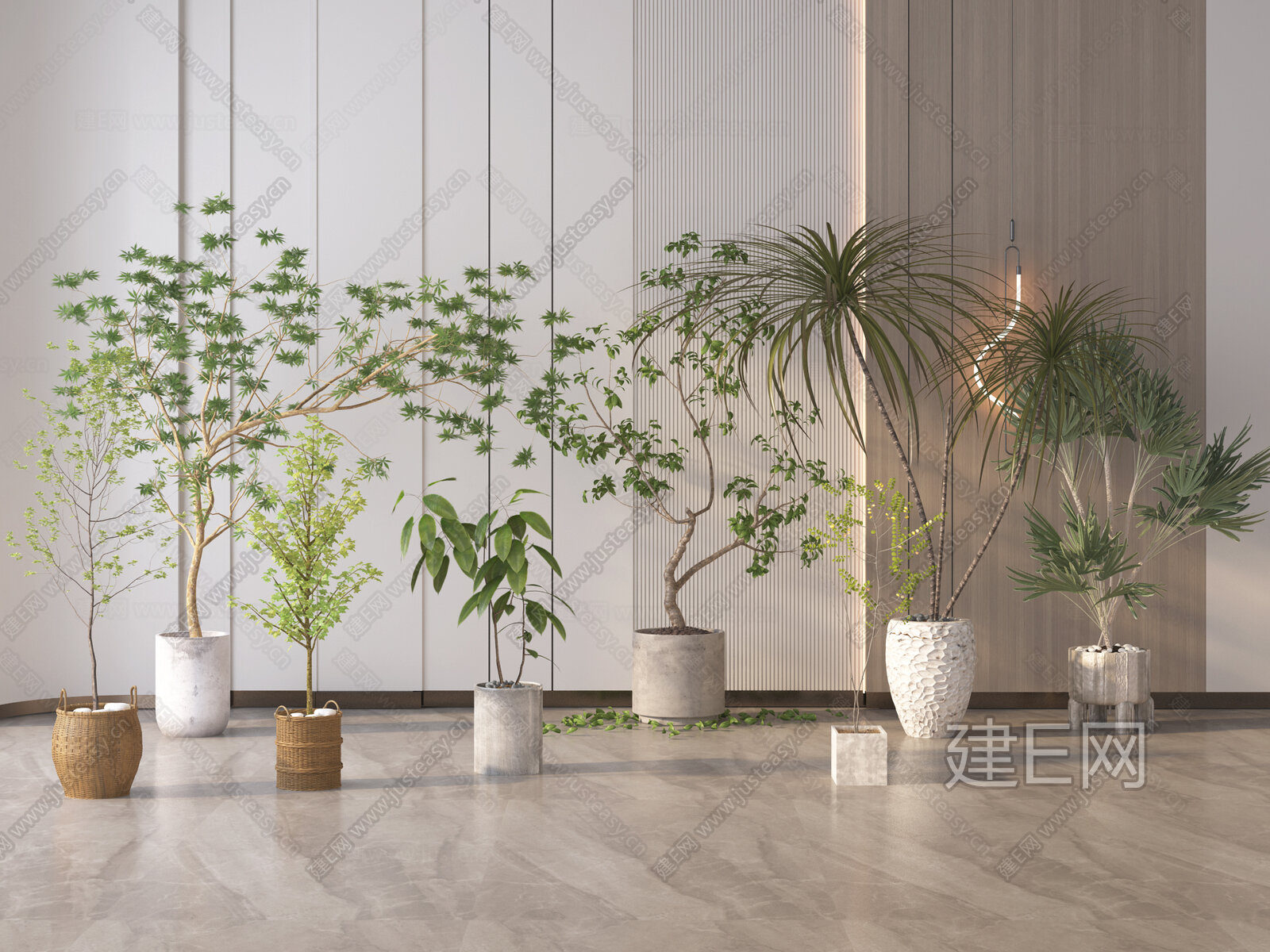 【绿植盆栽组合3d模型】建e网绿植盆栽组合3d模型下载 Id106255279 打造3d绿植盆栽组合模型免费下载平台