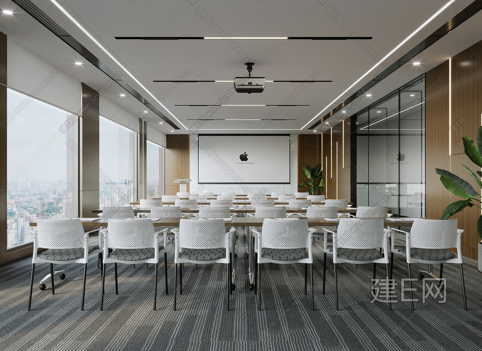 【现代培训室3d模型】建e网现代培训室3d模型下载 Id106976120 打造3d现代培训室模型免费下载平台