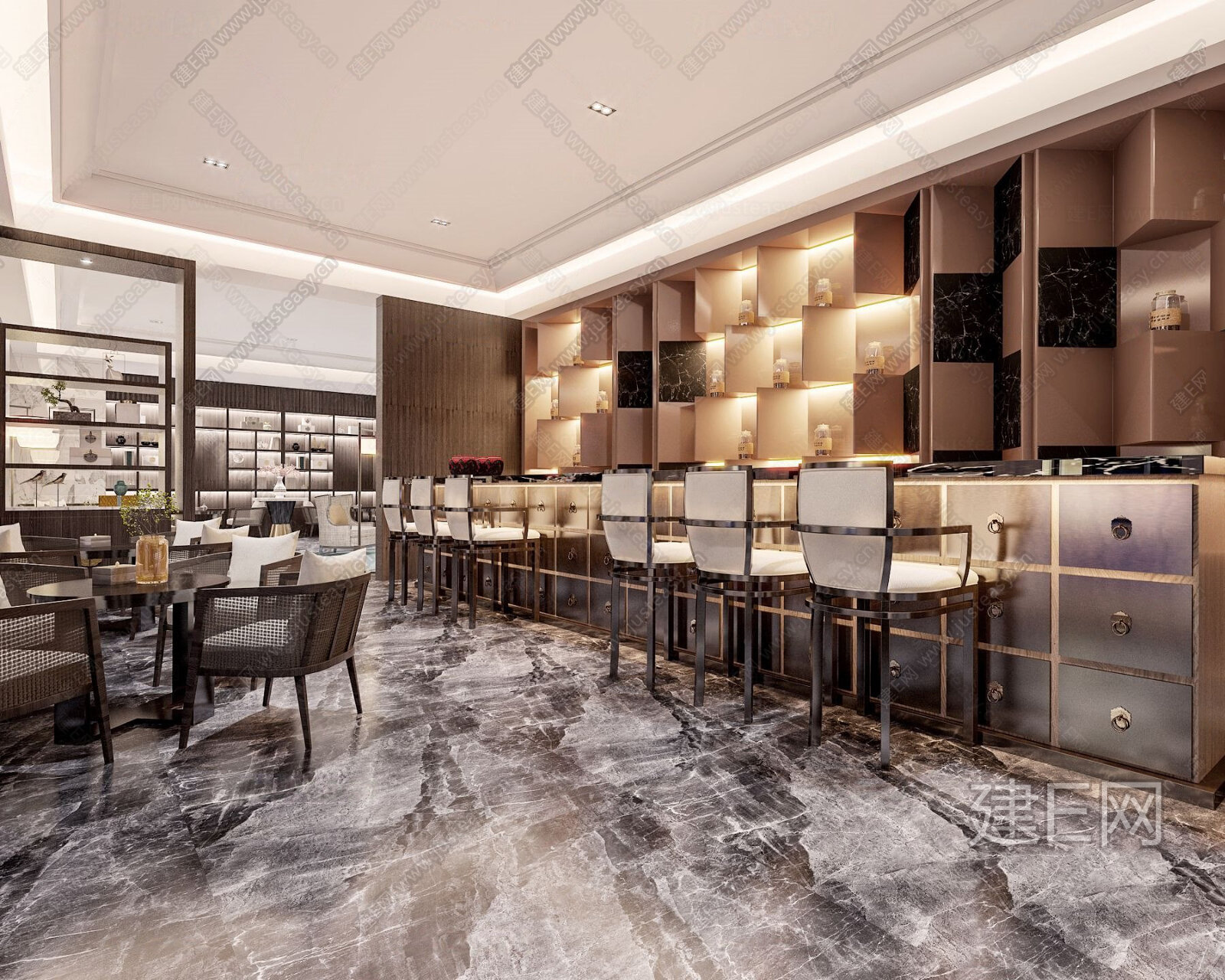 【新中式酒店休息区3d模型】建e网新中式酒店休息区3d模型下载 Id106976193 打造3d新中式酒店休息区模型免费下载平台