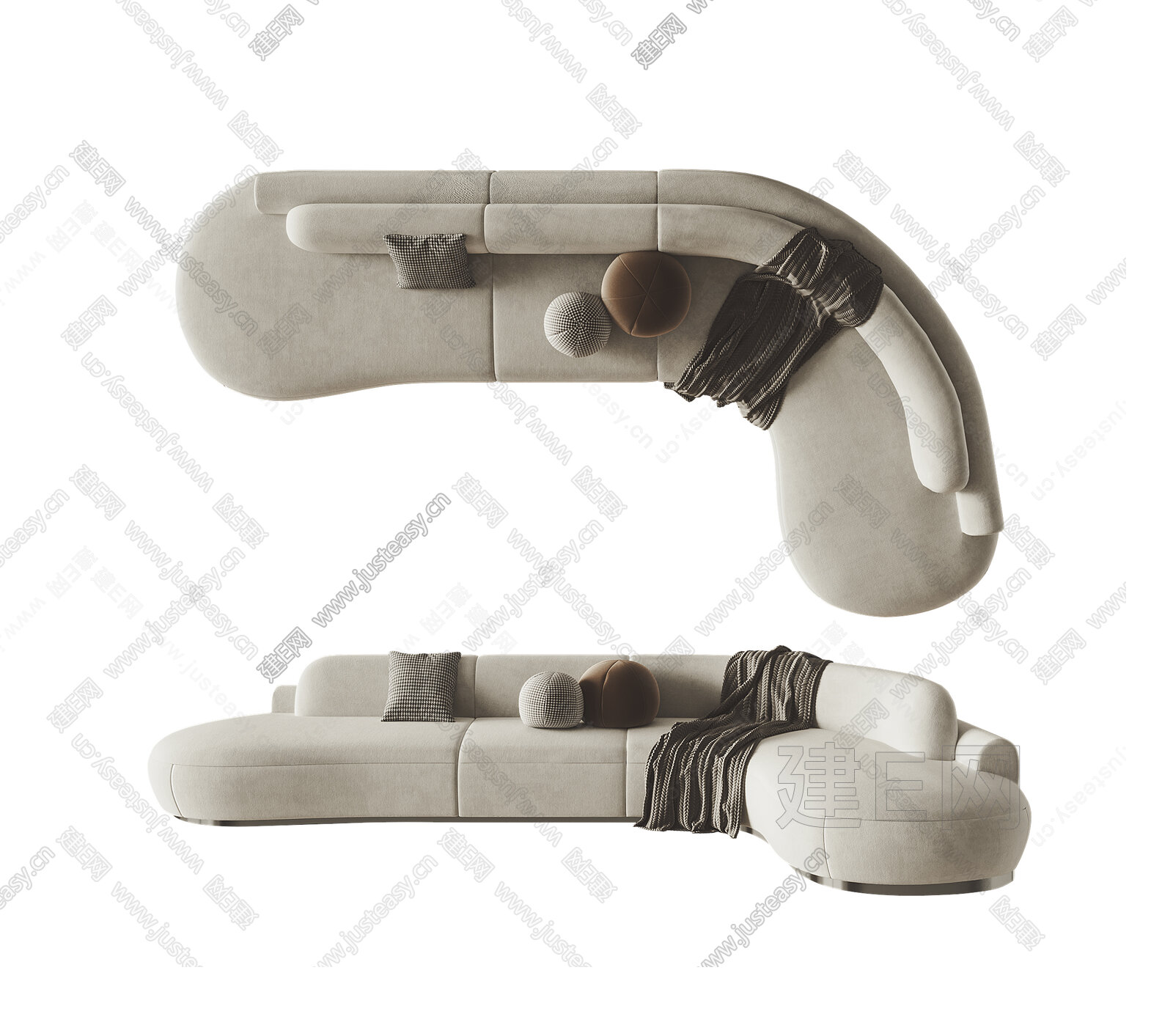 Poliform 现代沙发模型SU模型下载[ID:116935172]_建E室内设计网
