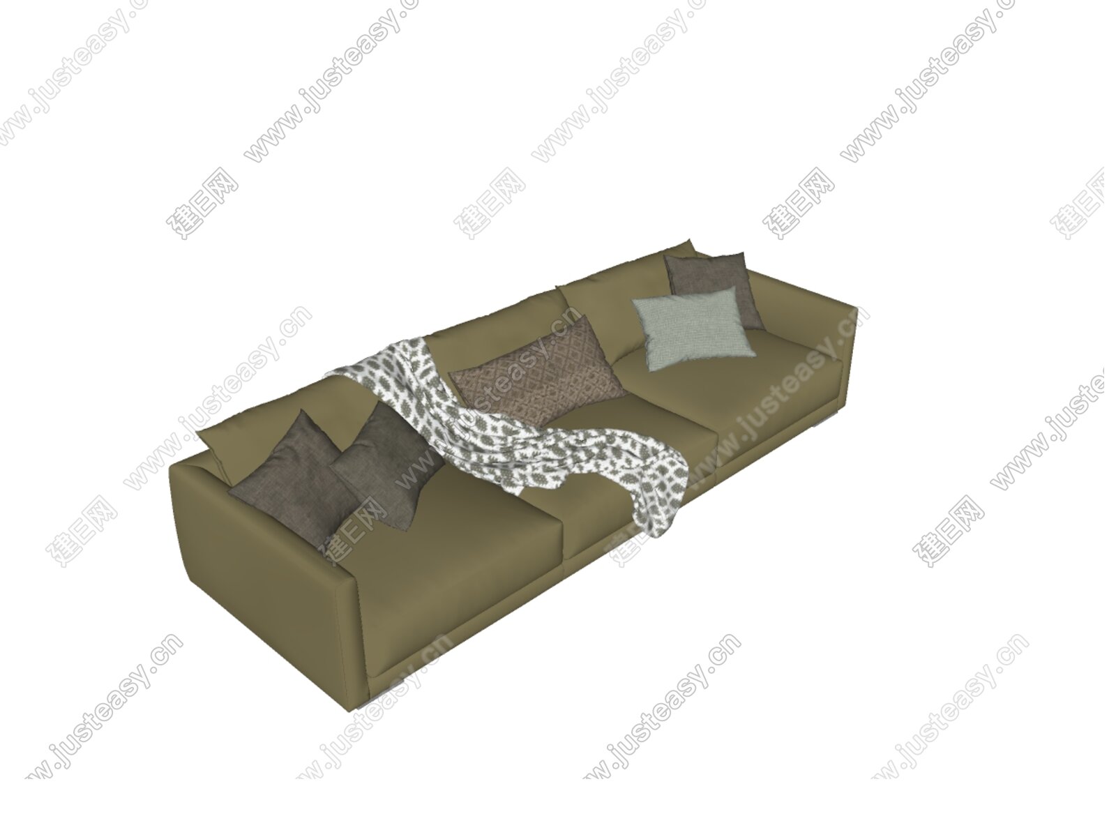 Poliform 现代休闲沙发模型SU模型下载[ID:114641114]_建E室内设计网