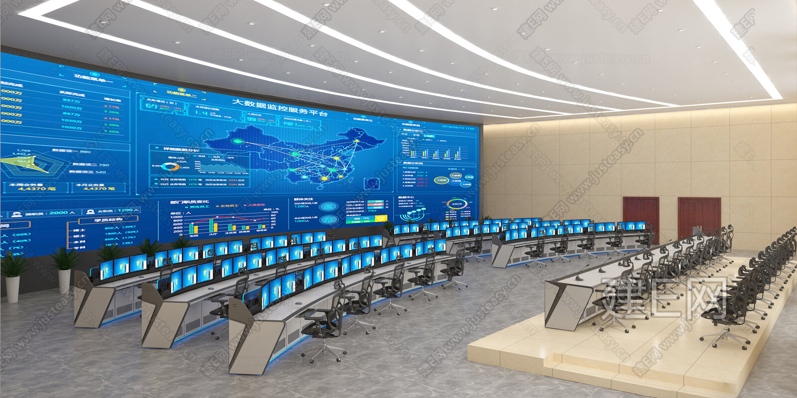 【现代指挥室3d模型】建e网现代指挥室3d模型下载 Id108417924 打造3d现代指挥室模型免费下载平台