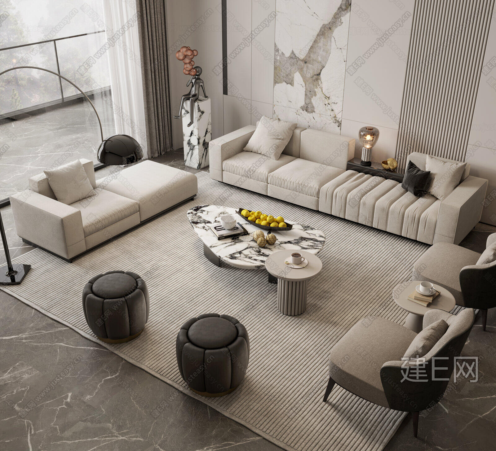 【现代沙发茶几组合3d模型】建e网现代沙发茶几组合3d模型下载 Id103109558 打造3d现代沙发茶几组合模型免费下载平台