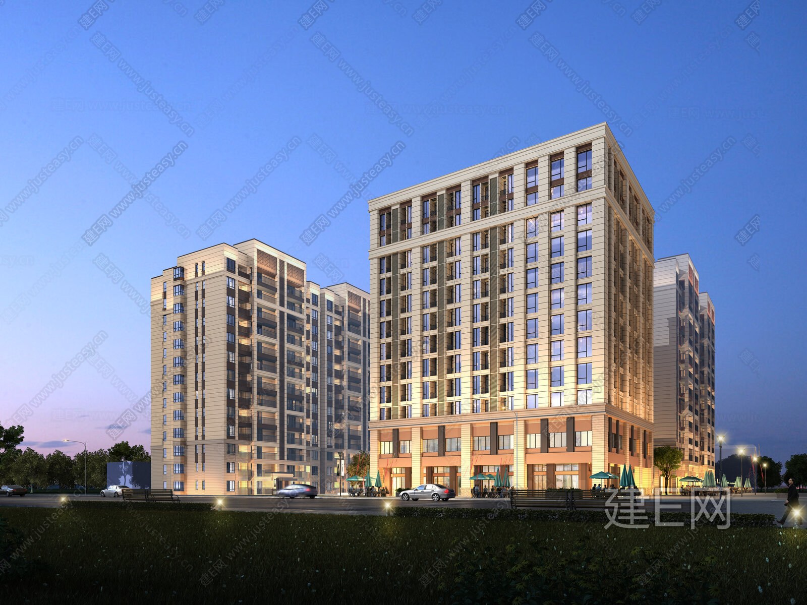 【现代商业楼3d模型】建e网现代商业楼3d模型下载 Id103371599 打造3d现代商业楼模型免费下载平台
