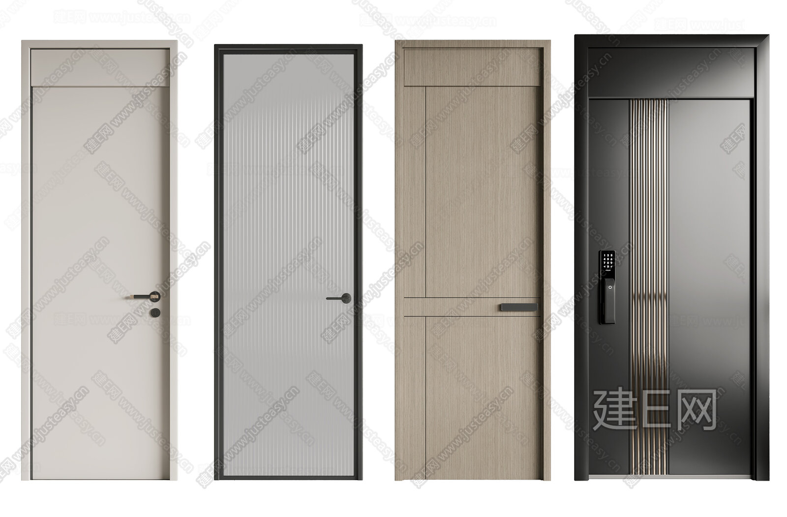 【现代单开门3d模型】建e网现代单开门3d模型下载 Id103502737 打造3d现代单开门模型免费下载平台