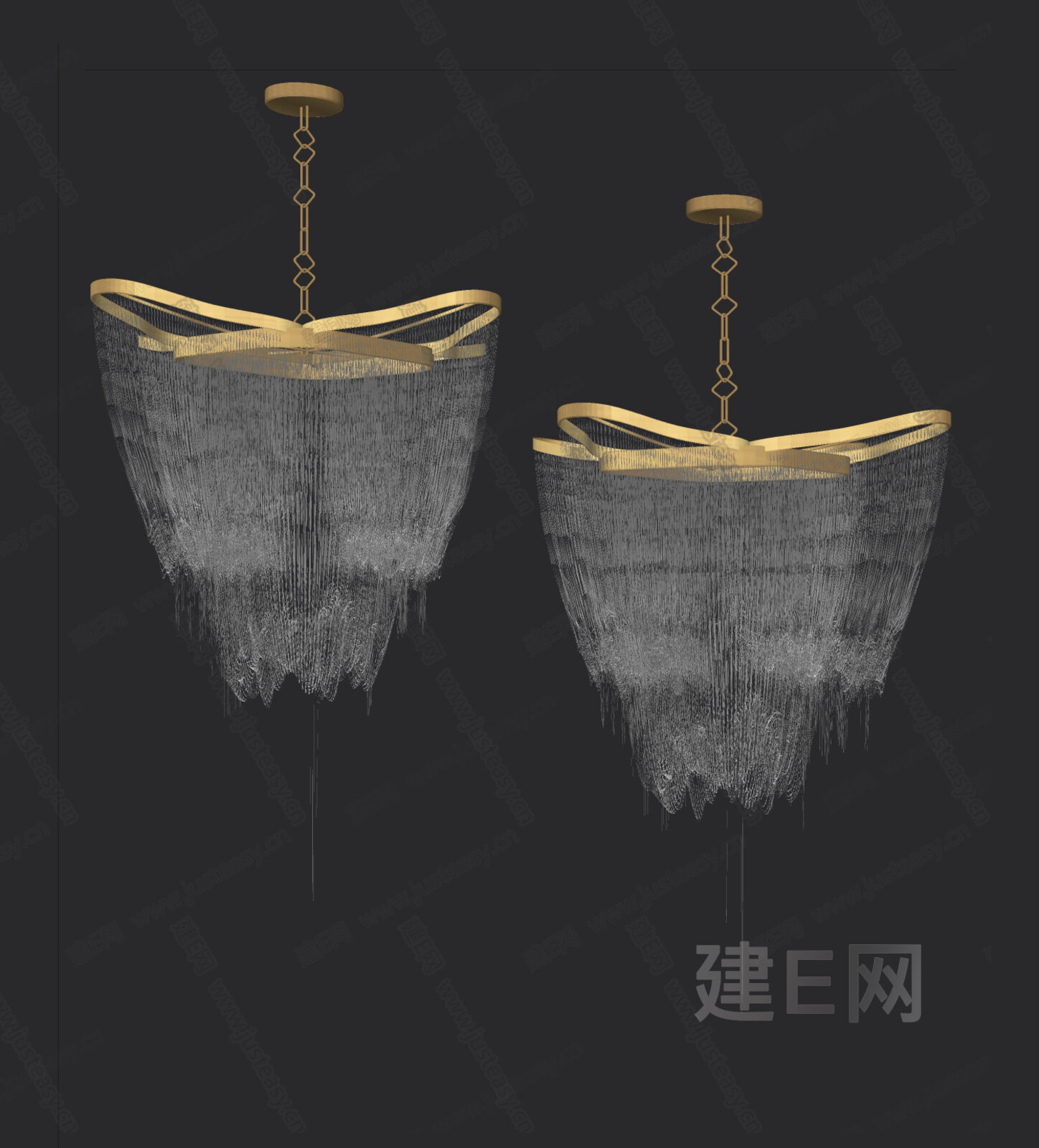 现代水晶吊灯模型SU模型下载[ID:113133743]_建e网su模型