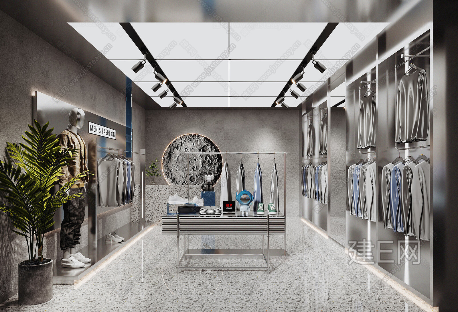 【现代服装店3d模型】建e网现代服装店3d模型下载 Id114643946 打造3d现代服装店模型免费下载平台