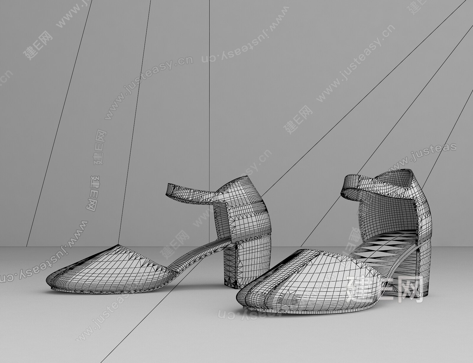 【现代高跟鞋3d模型】建e网现代高跟鞋3d模型下载 Id116019978 打造3d现代高跟鞋模型免费下载平台