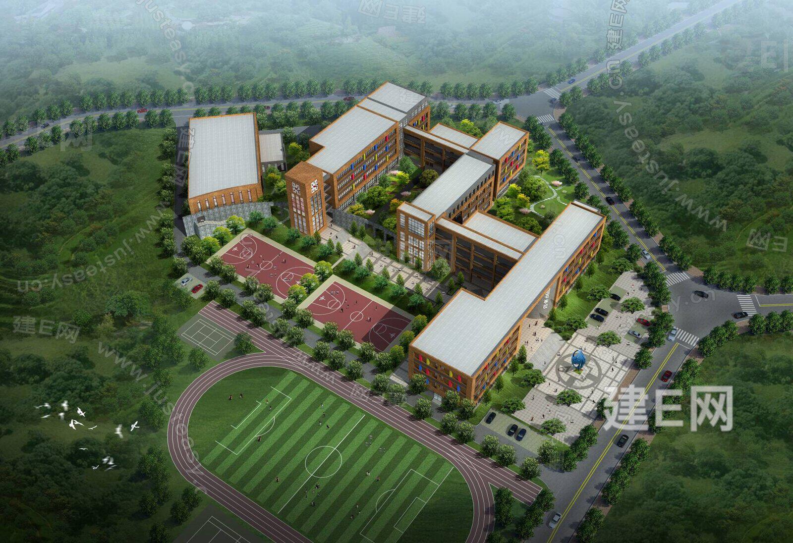 【现代学校3d模型】建e网现代学校3d模型下载 Id116872077 打造3d现代学校模型免费下载平台
