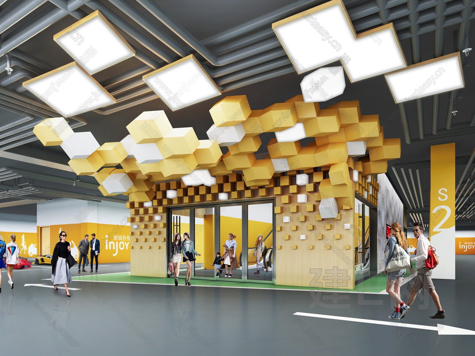 【现代地下车库入口3d模型】建e网现代地下车库入口3d模型下载 Id116544379 打造3d现代地下车库入口模型免费下载平台