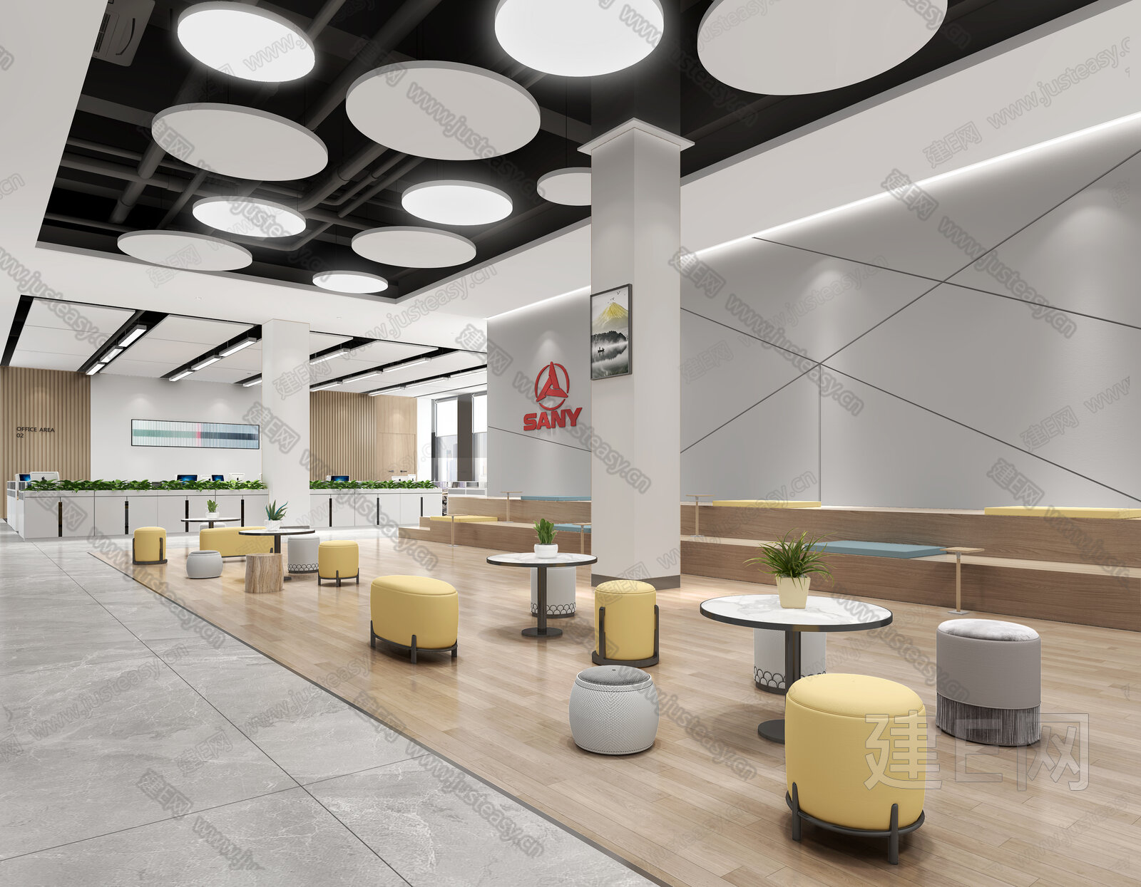 【现代休息区3d模型】建e网现代休息区3d模型下载 Id109532001 打造3d现代休息区模型免费下载平台