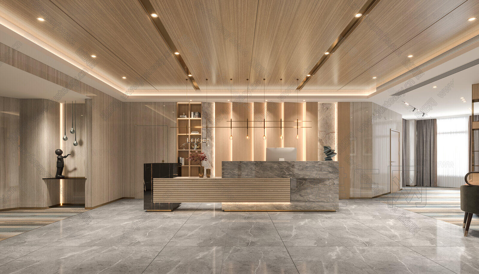 【现代酒店前台3d模型】建e网现代酒店前台3d模型下载 Id112153579 打造3d现代酒店前台模型免费下载平台