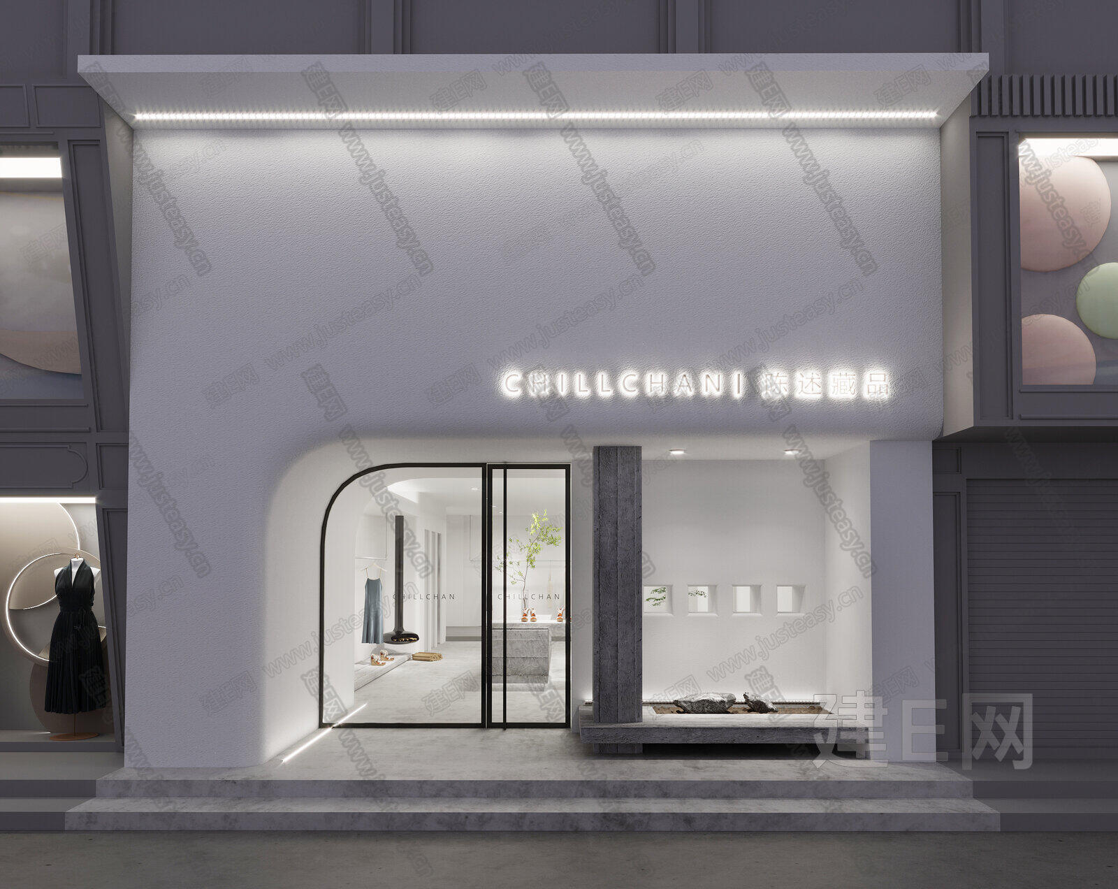 【现代服装店门头3d模型】建e网现代服装店门头3d模型下载 Id112481226 打造3d现代服装店门头模型免费下载平台