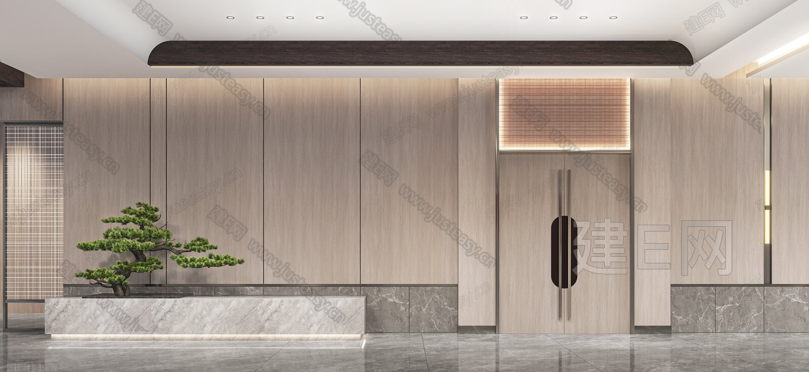 【现代酒店前台3d模型】建e网现代酒店前台3d模型下载 Id112677765 打造3d现代酒店前台模型免费下载平台
