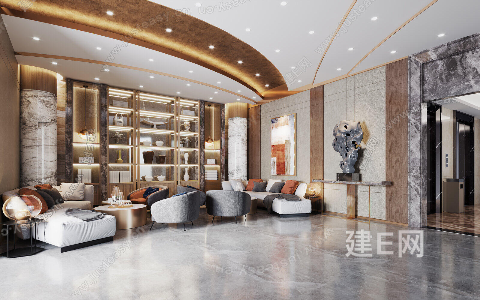【现代公司大厅3d模型】建e网现代公司大厅3d模型下载 Id112677782 打造3d现代公司大厅模型免费下载平台