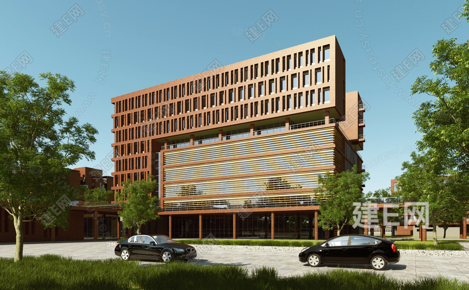 【现代办公楼3d模型】建e网现代办公楼3d模型下载 Id112218953 打造3d现代办公楼模型免费下载平台