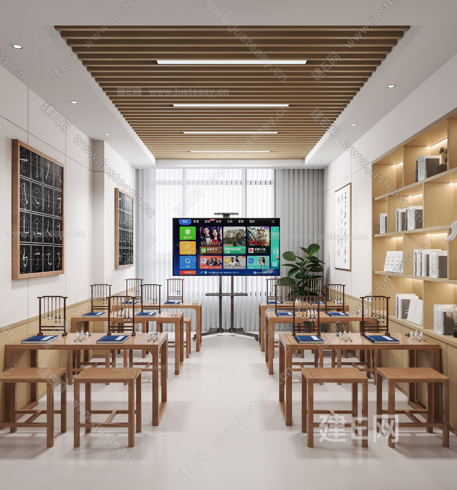 【现代教室3d模型】建e网现代教室3d模型下载 Id105206509 打造3d现代教室模型免费下载平台