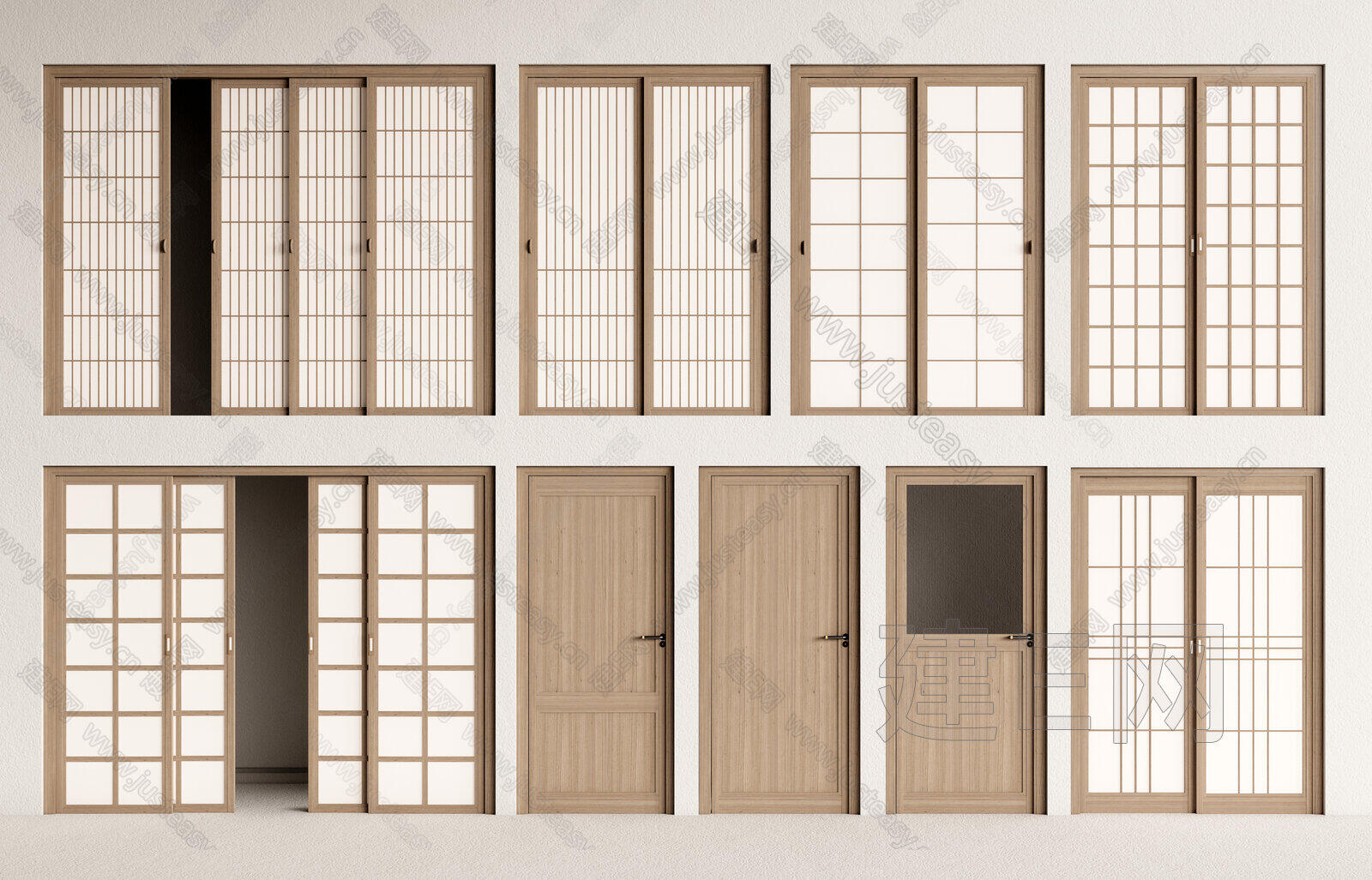 【日式推拉门3d模型】建e网日式推拉门3d模型下载 Id105075258 打造3d日式推拉门模型免费下载平台