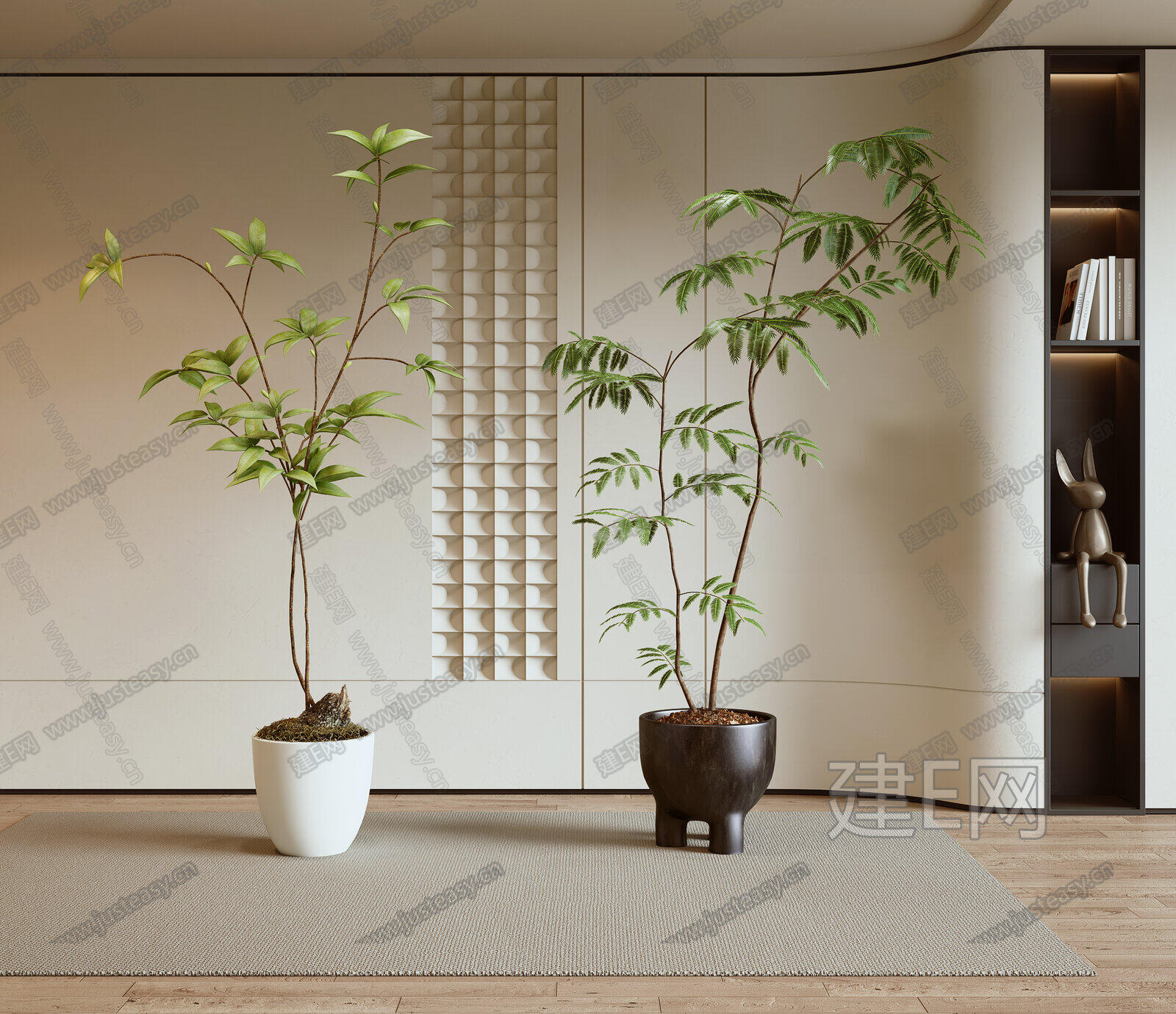【现代绿植组合3d模型】建e网现代绿植组合3d模型下载 Id105534029 打造3d现代绿植组合模型免费下载平台