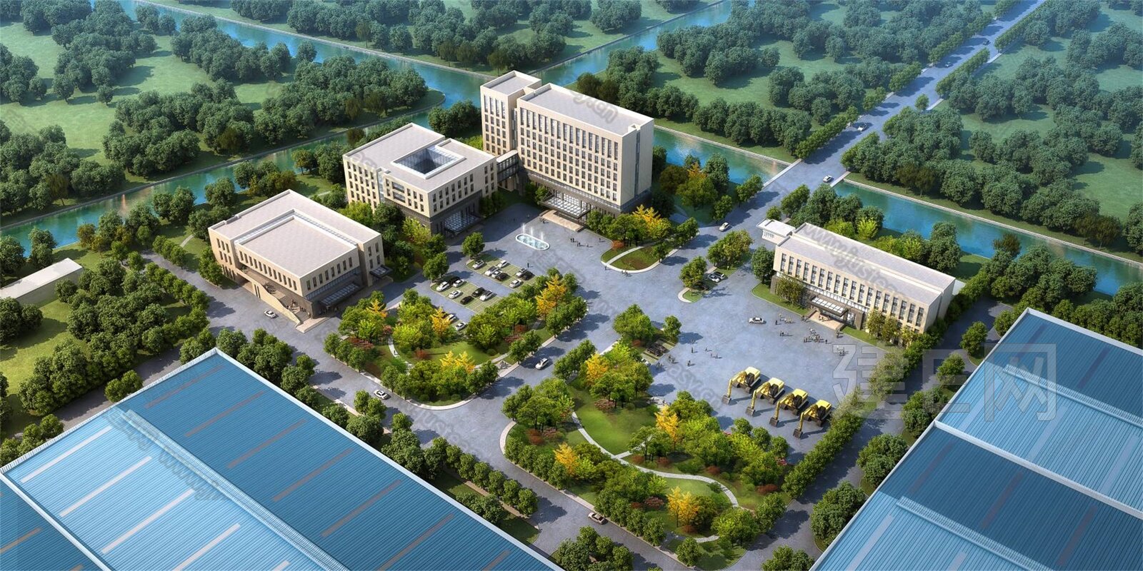 【现代厂房3d模型】建e网现代厂房3d模型下载 Id106713620 打造3d现代厂房模型免费下载平台